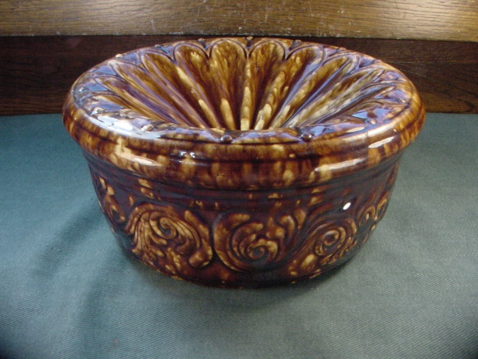 Antique Bennington Pottery Rockingham Glaze Tobacco Spittoon Cuspidor ...