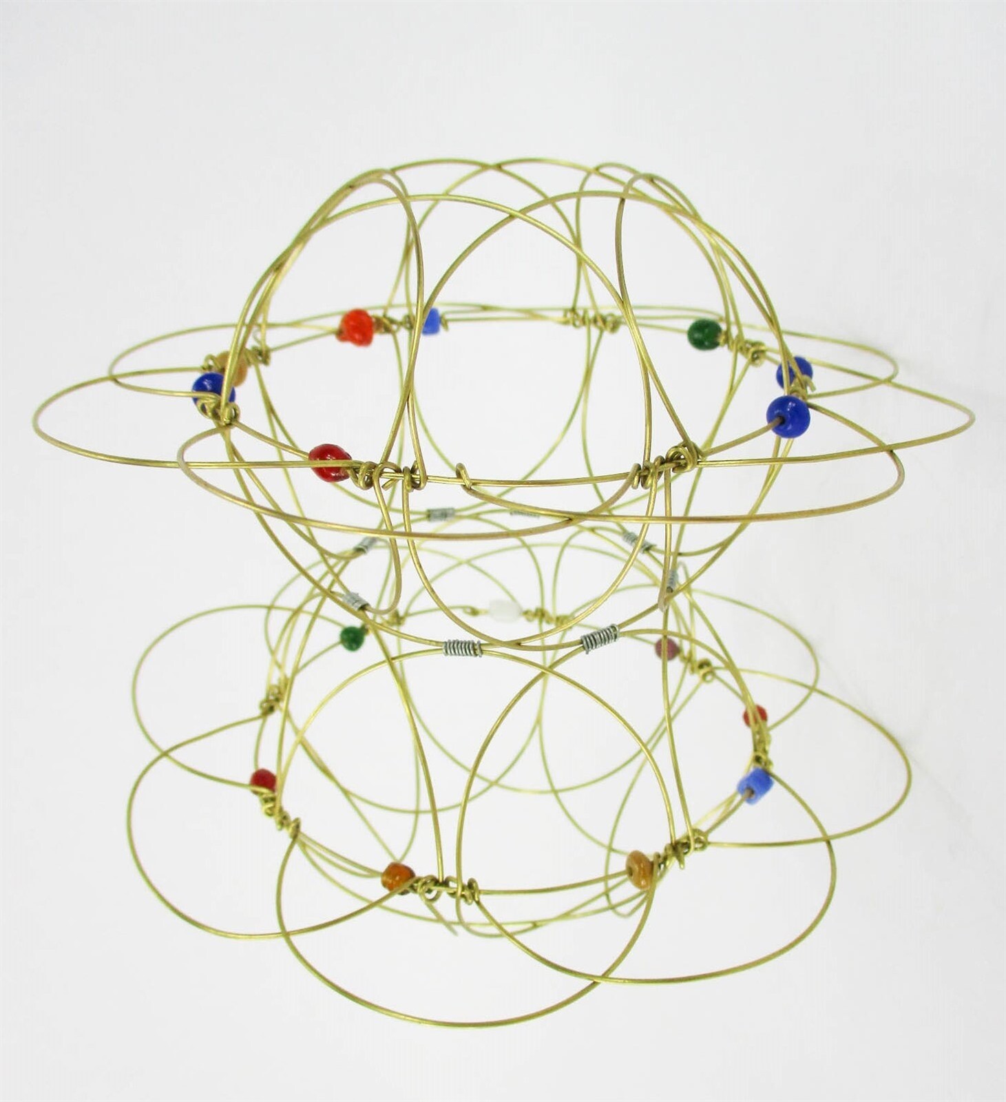 Brass Wire Mandala Meditation Tool 3D Toy Flexi Sphere Magic Loops ...