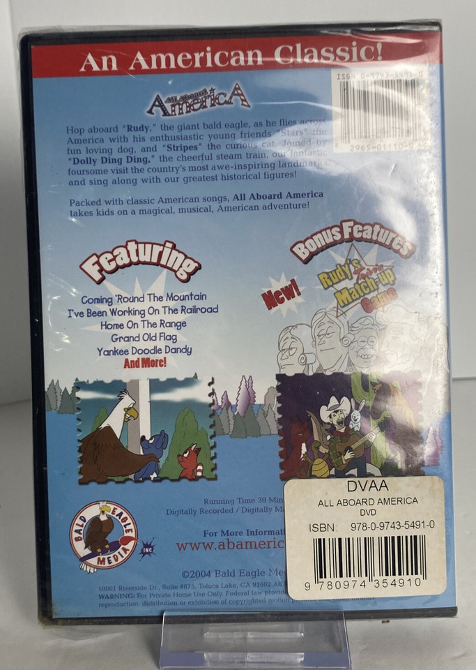 All Aboard America (DVD, 2004) Family Movie Kids Cartoon Brand New and ...