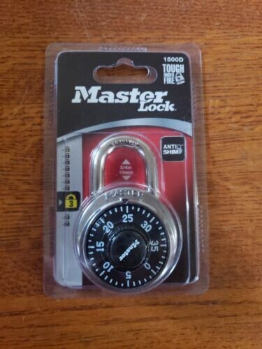 Combination Master Lock 1500D New 3/4 inch Anti Shim Combination Lock ...