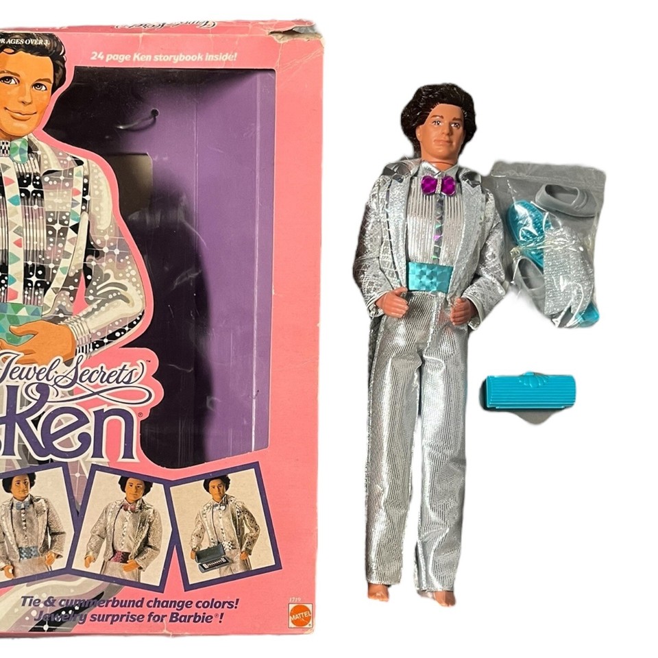 Ken Jewel Secrets Doll Rooted Hair Mattel 1719 Barbie Boyfriend 1987 In ...