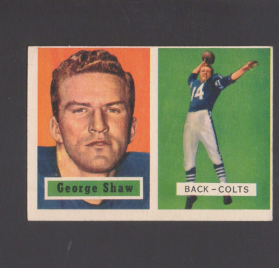 1957 Topps Football Card #115 George Shaw-Baltimore Colts Ex Card | eBay