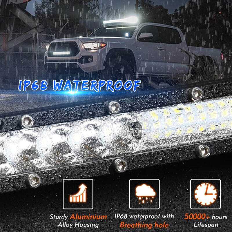 Slim 40inch 2400W LED Light Bar Combo Spot Flood Truck Offroad+4"Pods ...