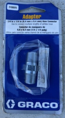 Graco 243025 Hose Adapter, 1/4" x 1/4" (RB3C) | eBay