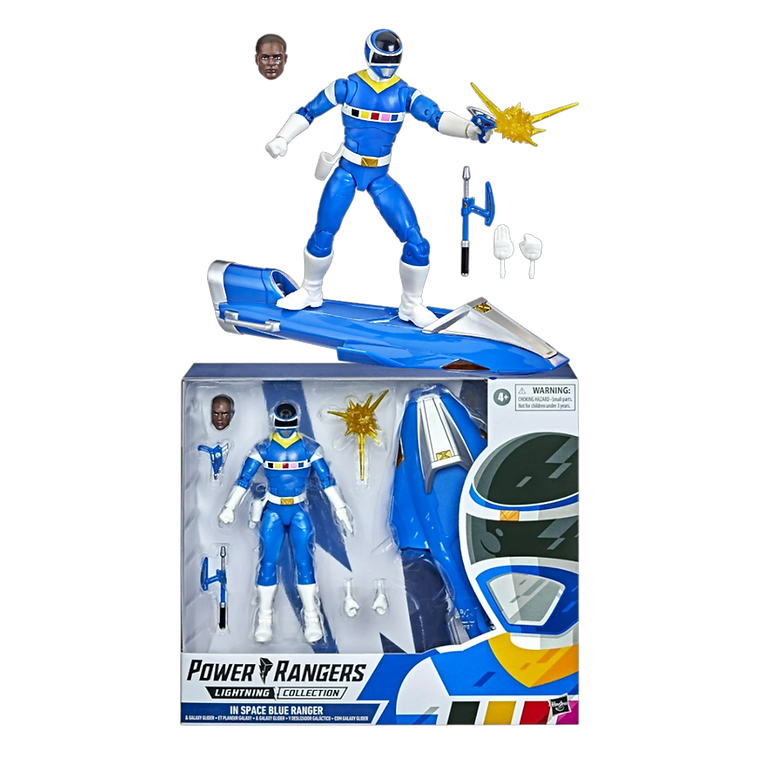 Power Rangers Lightning Collection In Space Blue Ranger & Galaxy Glider ...