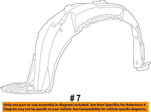 53876-52350 Toyota Liner, front fender, lh 5387652350, New Genuine OEM ...