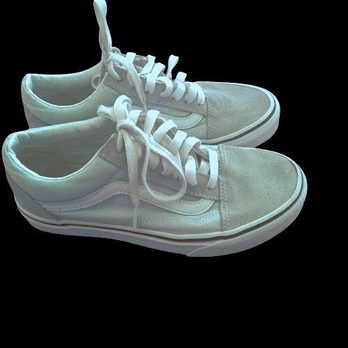 Vans Women's Size 5.5 Light Blue Suede Canvas Low Top Lace Up Shoes ...