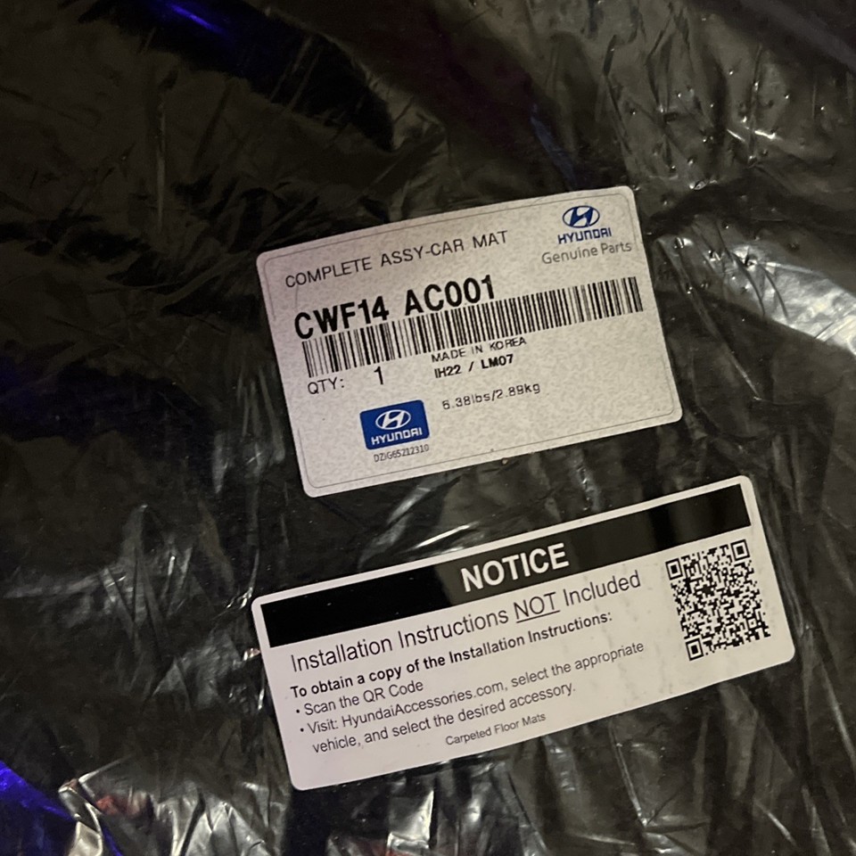 2022-2025 Hyundai Tucson OEM NEW & SEALED Carpet Floor Front &Rear Mats ...