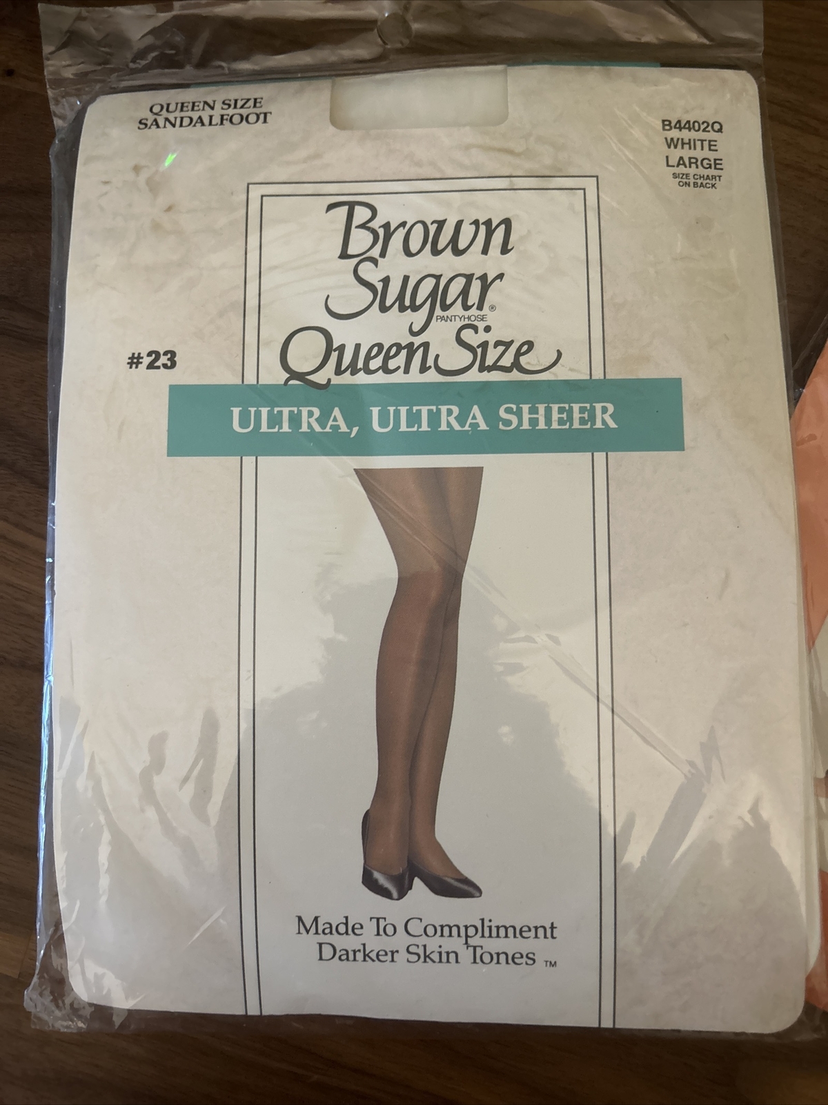 x3 Vtg Leggs Brown Sugar Pantyhose Size L Ultra Ultra Sheer Queen Black ...