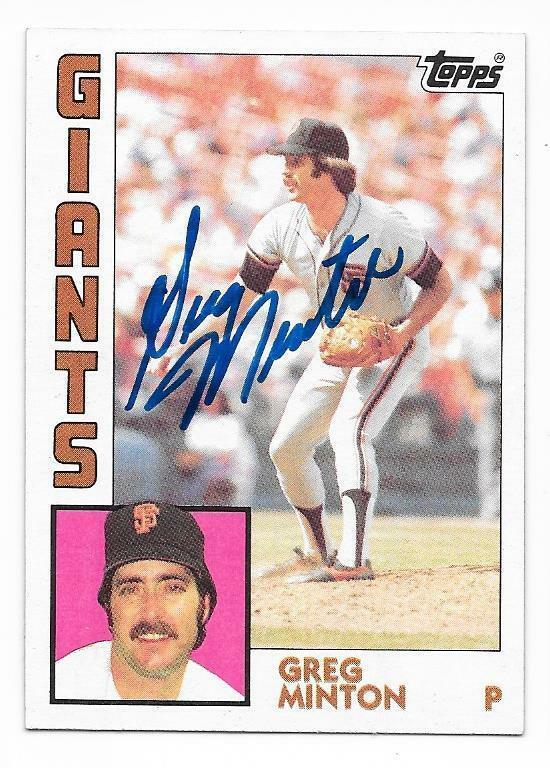 GREG MINTON 1984 TOPPS AUTOGRAPHED SIGNED # 205 GIANTS | eBay