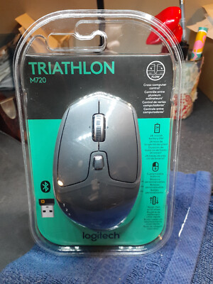 Logitech M720 Triathlon Wireless Mouse - Black, New | eBay