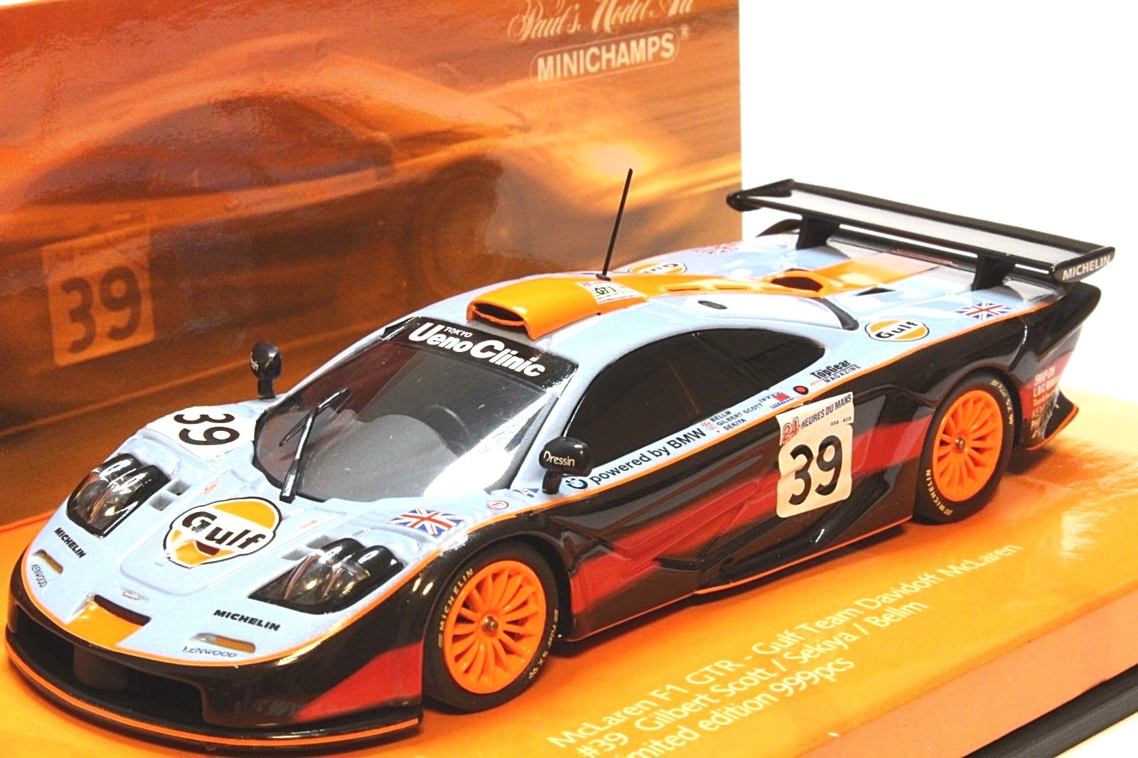 Minichamps1:43 McLaren F1 GTR - GULF Team Davidoff #39 Limited edition ...