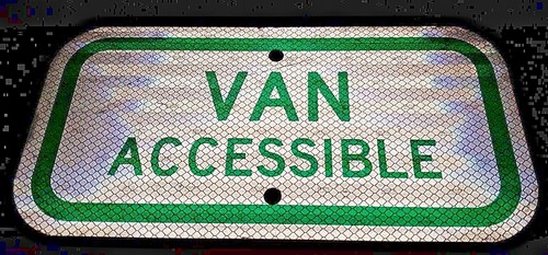 Van Accessible Sign Metal Reflective for Parking Areas 12" x 6 ...