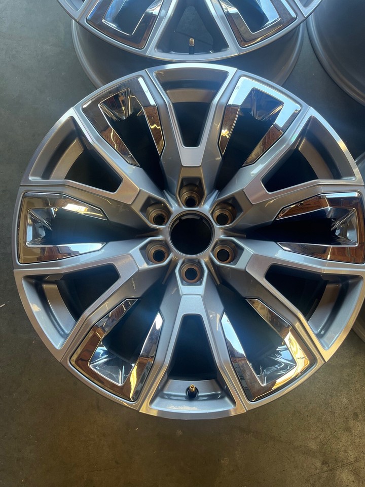 OEM 22” 2023 GMC/Chevy Factory Wheels Rims SET w/ Inserts 84775276 ...