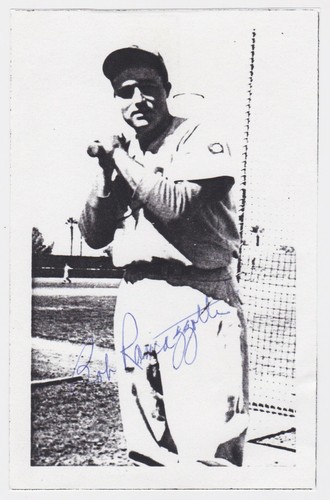 BOB RAMAZZOTTI SIGNED 3.5X5.5 PHOTO BROOKLYN DODGERS CHICAGO CUBS AUTO ...