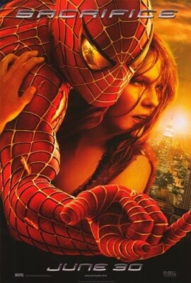 SPIDER-MAN 2 2004 ADV ORIGINAL 27x40 ROLLED GLOSSY MOVIE POSTER MINOR ...