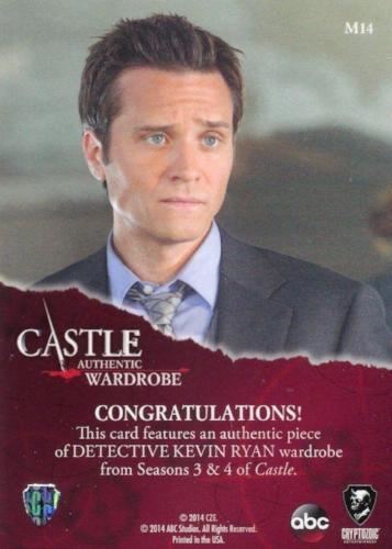 Castle Seasons 3 & 4 Kevin Ryan Wardrobe Costume Card M14 | eBay