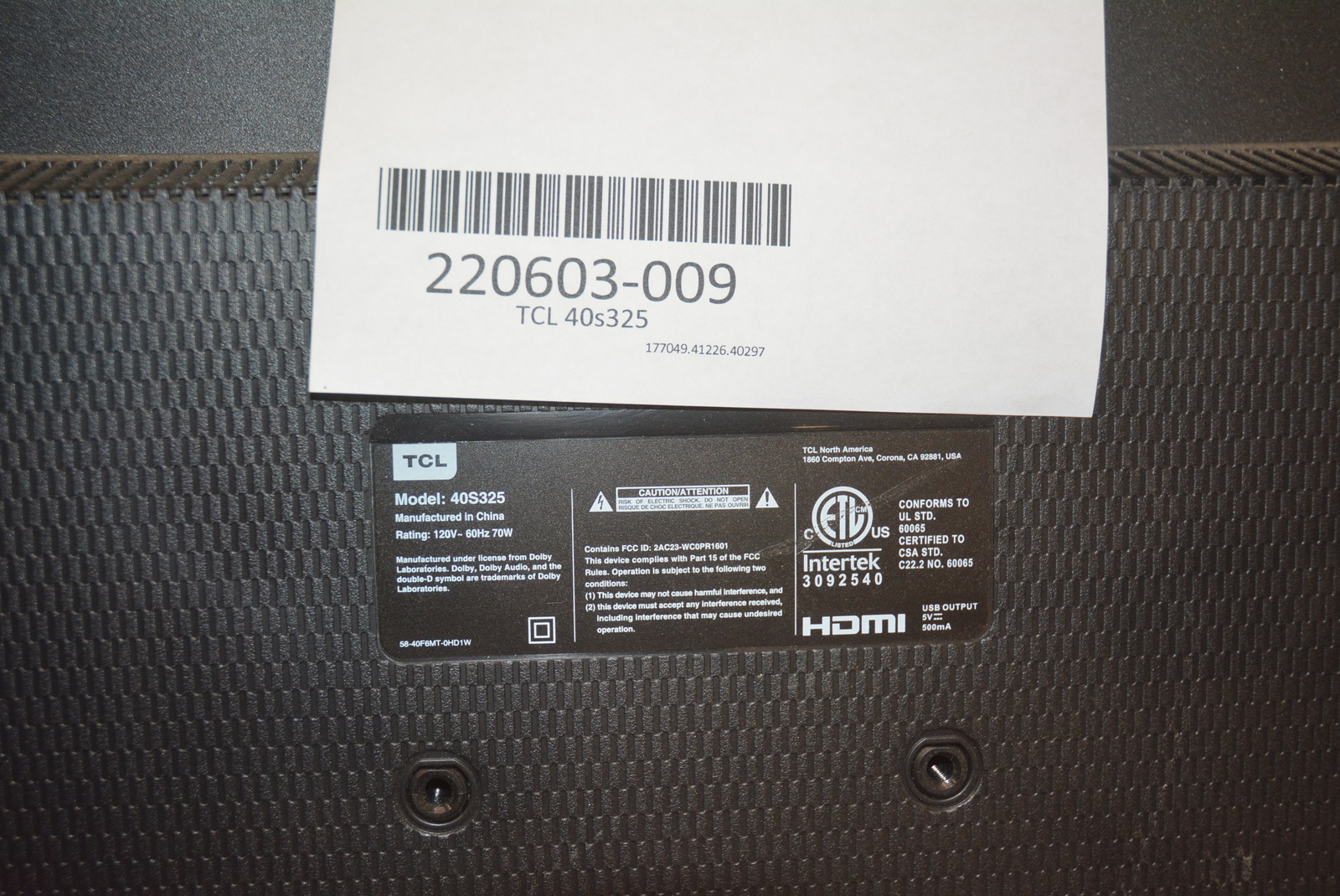 TCL 40S325 LED BACKLIGHTS TESTED WORKING TCL 40S325 LED | eBay