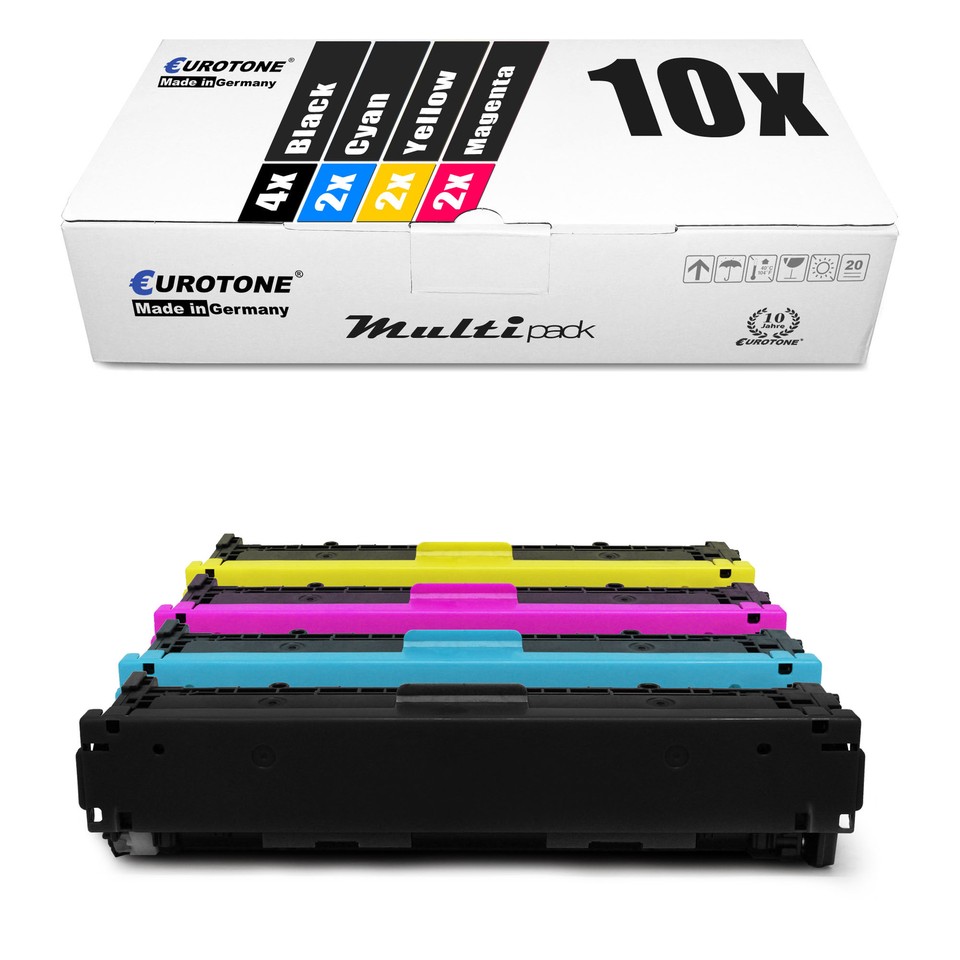 10x Eurotone PRO Toner für HP Color LaserJet CM-1312-Nfü CP-1215 CP ...