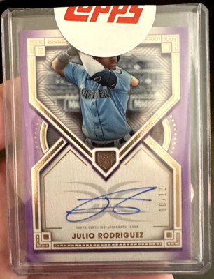 Julio Rodriguez Rookie RC Auto 2022 Topps Definitive Baseball Purple ...