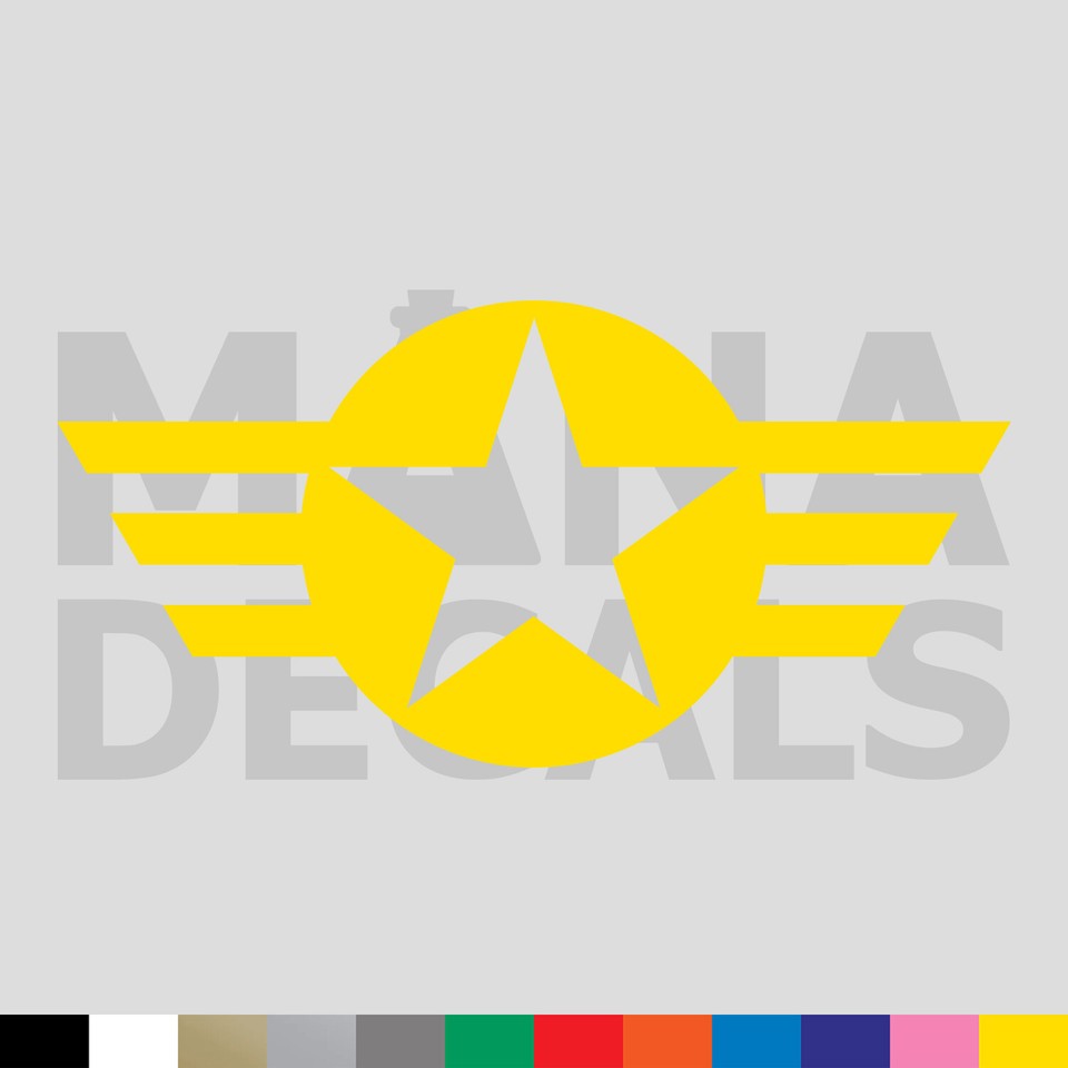 Star Emblem Vinyl Die Cut Decal Sticker - Military Air Force Army | eBay