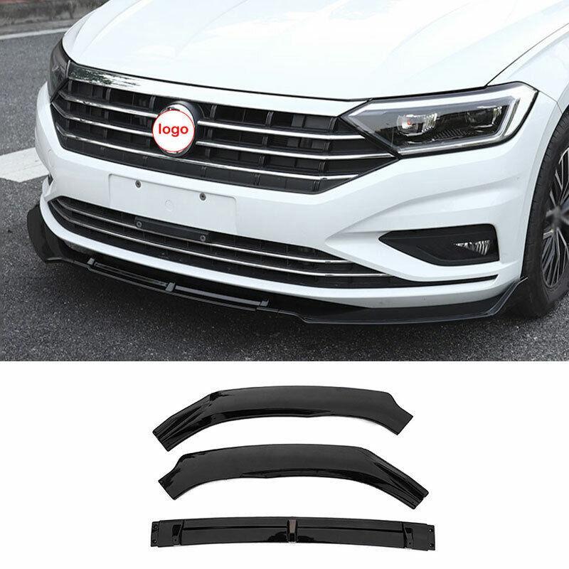 For Volkswagen Jetta Mk7 2019-2021 ABS Black Bumper Lip Spoiler Bodykit ...