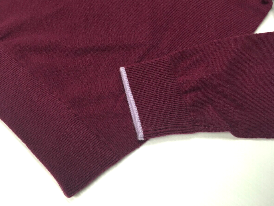 GREYSON Golf 100% Cashmere Crewneck Soft Pullover Knit Sweater Burgundy ...