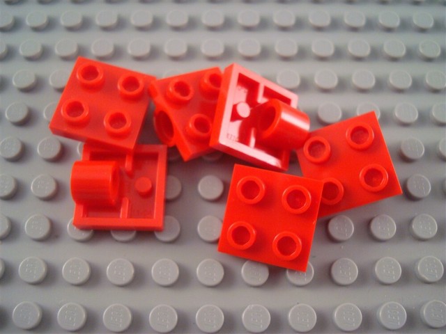 New LEGO Lot of 6 Red 2x2 Single Pin Hole Plates | eBay