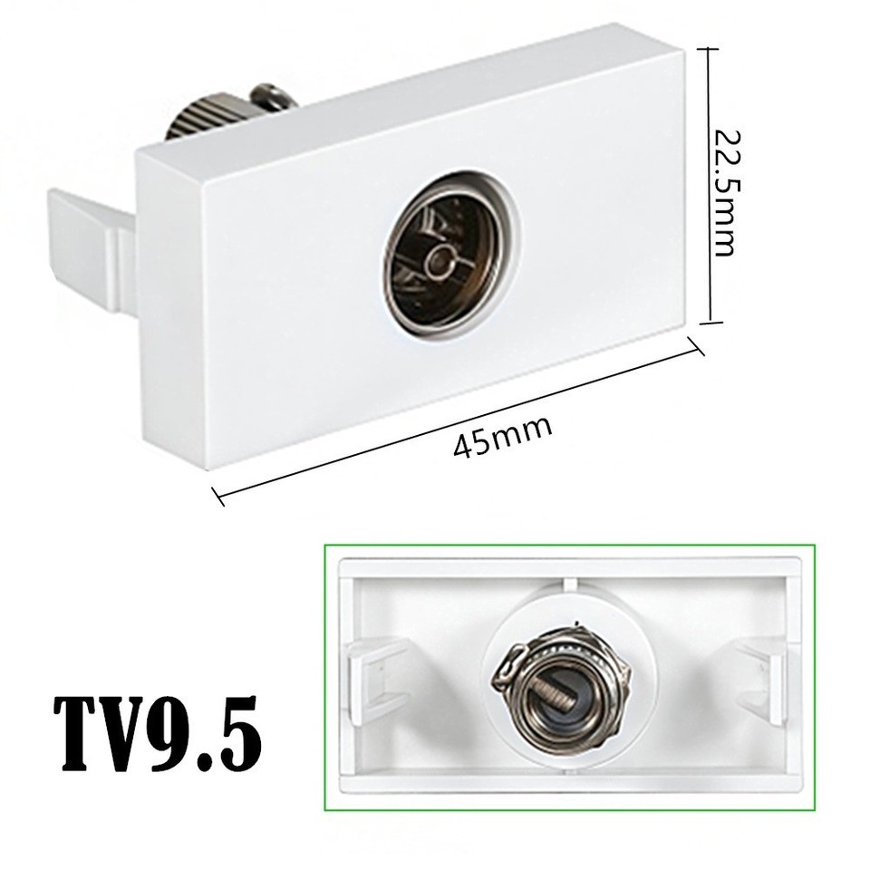 9.5mm TV Adapter Socket Assembly Composite Video Wall Panel Connector ...