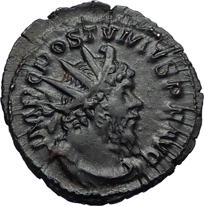 POSTUMUS Authentic Ancient Gallic 268AD Cologne Roman Coin w JUPITER ...