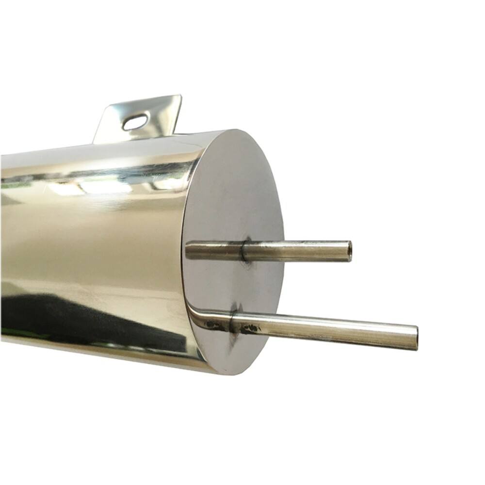 2" x 10" Polished Stainless Steel Radiator Overflow Catch Tank Street ...