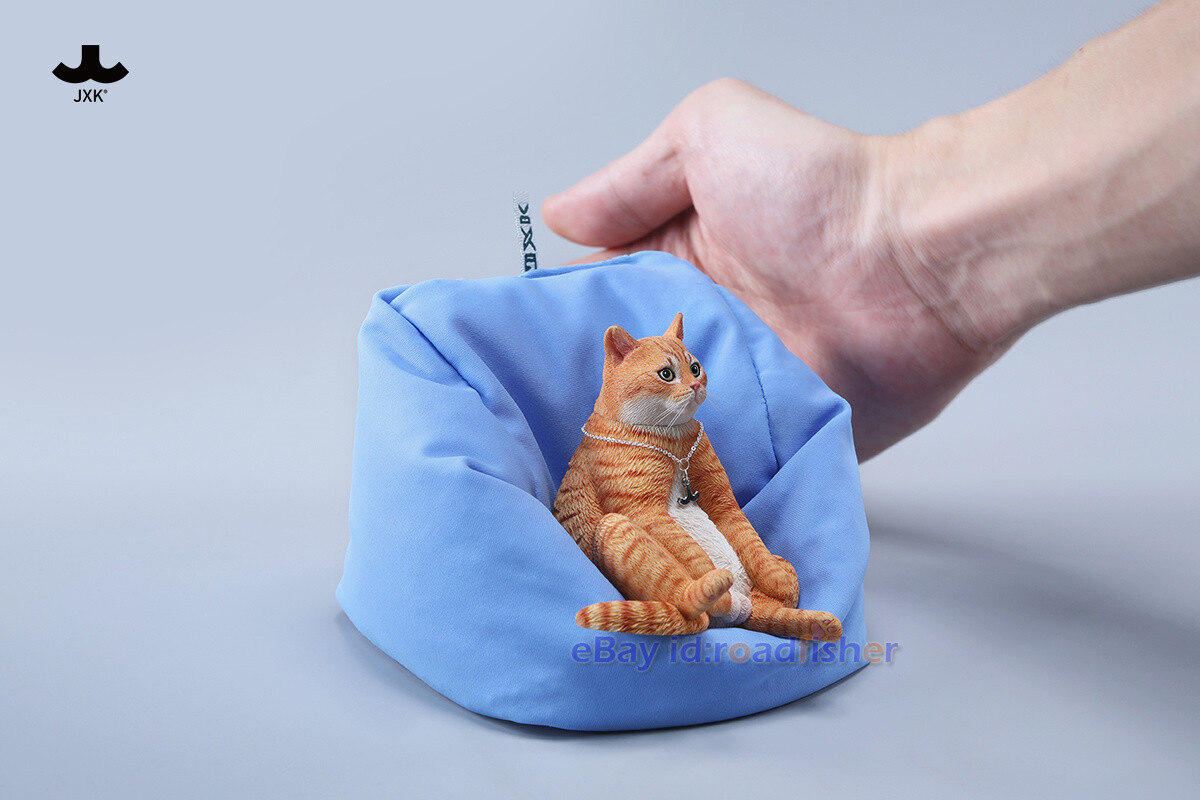 JXK 1/6 Lazy Cat 9.0 Model Movable Head Cat Cute Animal Collection ...