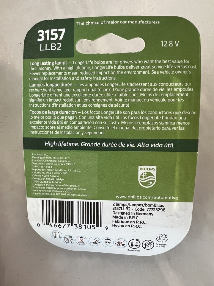 Light Bulb-Longerlife - Twin Pack Philips 3157LLB2 NEW Unopened | eBay