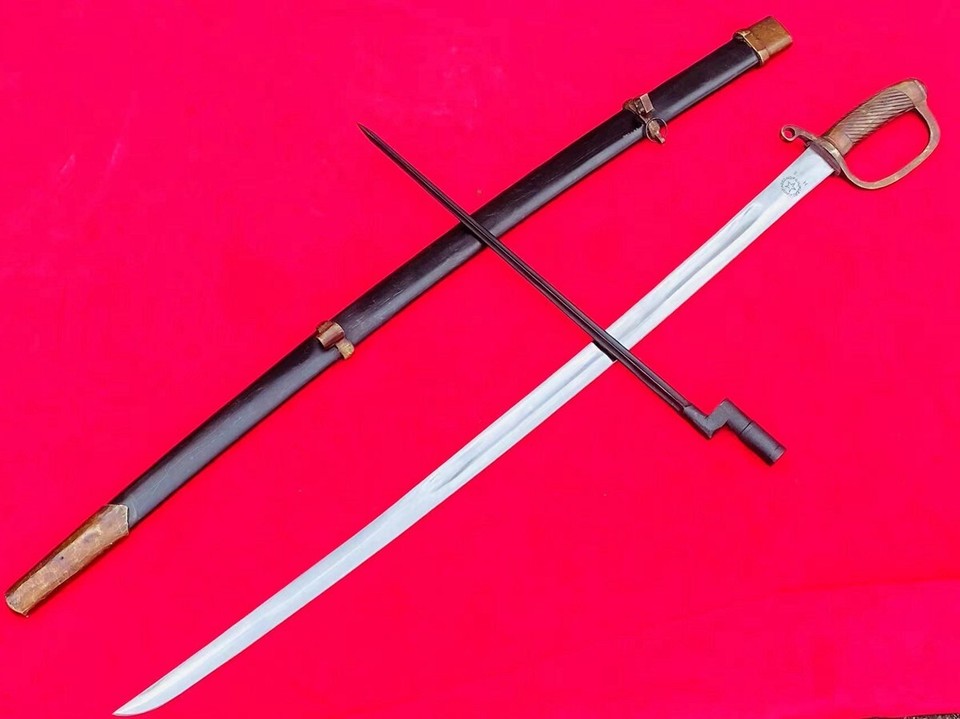 Military Number Blade Russian Sword Cossack Cavalry Saber W Bayonet ...