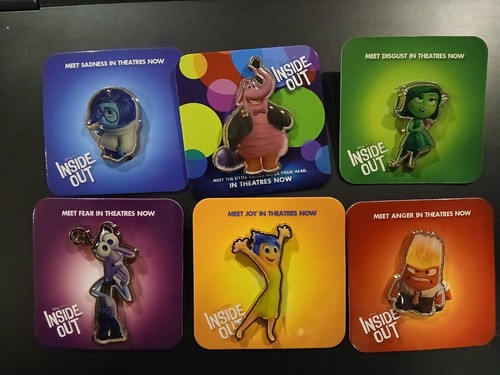 Disney Pixar 2015 Inside Out Collectible Pins, AMC Stubs. Full Set Of 6 ...