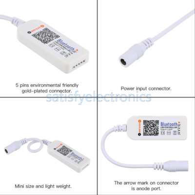 DC 12-24V Wireless Bluetooth RGBW LED Strip Light Controller for iOS ...