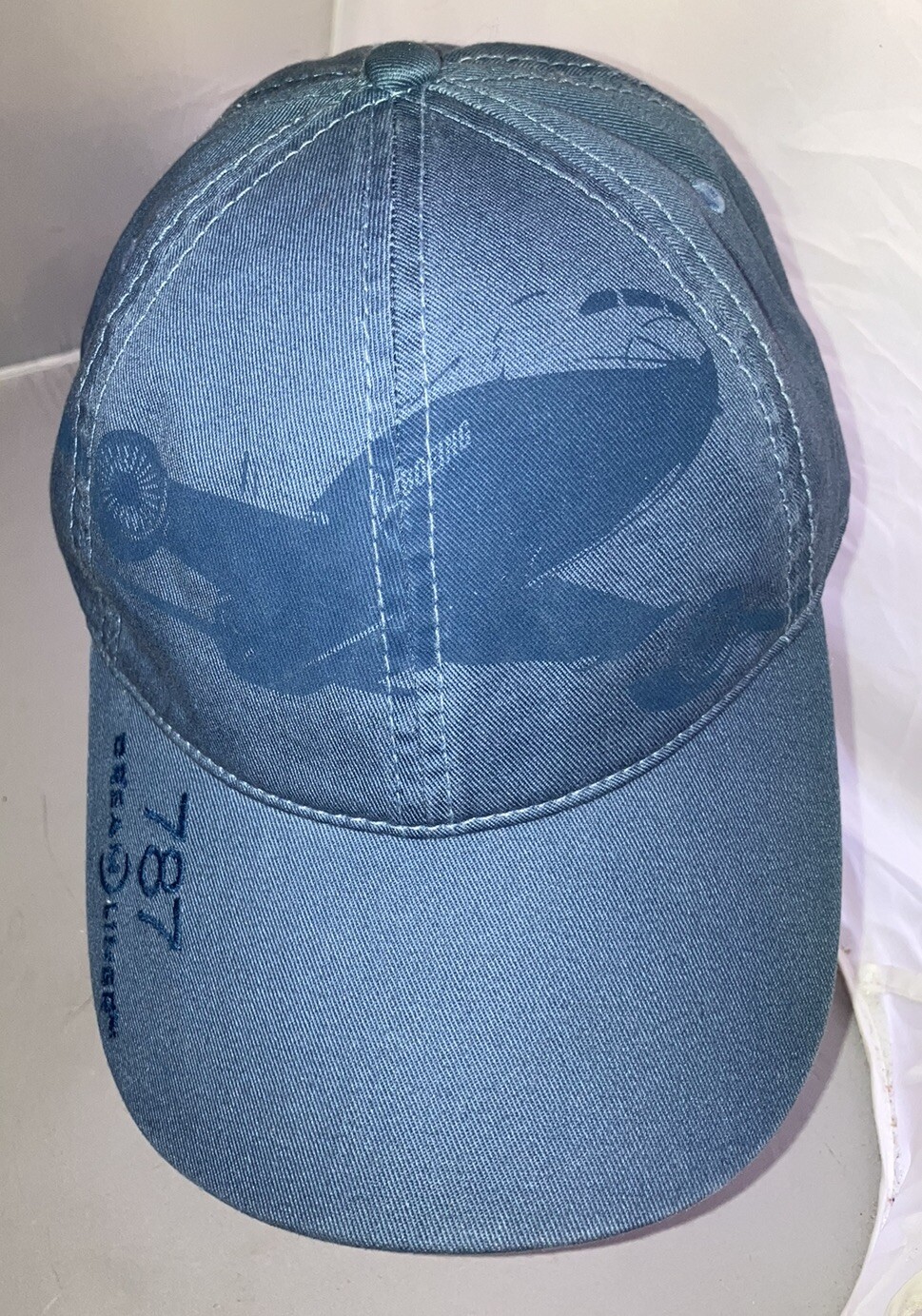BOEING 787 DREAMLINER Blue Adjustable Cap Baseball Hat - Gem