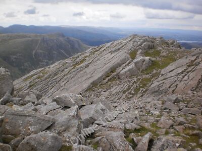 Photo 12x8 Great Slab, Bowfell Bow Fell The Langdale Pikes appear in ...