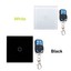 433Mhz 1/2/3 Gang Glass Panel LED Wall Light Touch Switch EU/UK Plug+RF ...