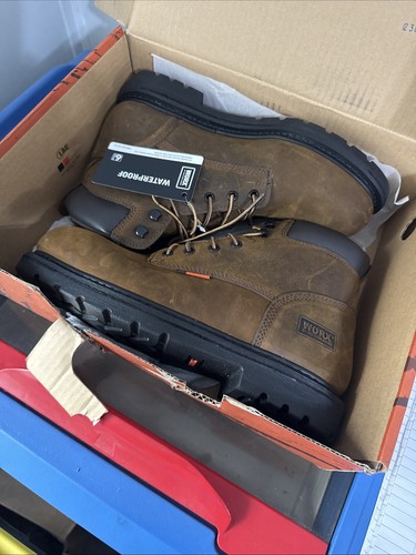 WORX 5606 By Red Wing Safety Waterproof Shoe Men's Size 10M. Brown | eBay