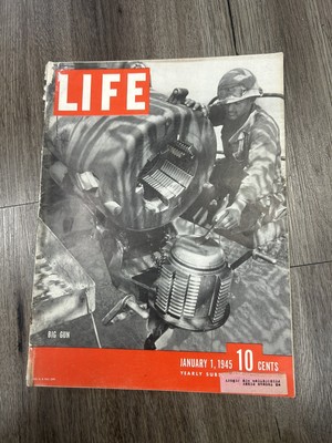 LIFE MAGAZINE JANUARY 1, 1945 BIG GUN WWII VINTAGE ADS VG | eBay
