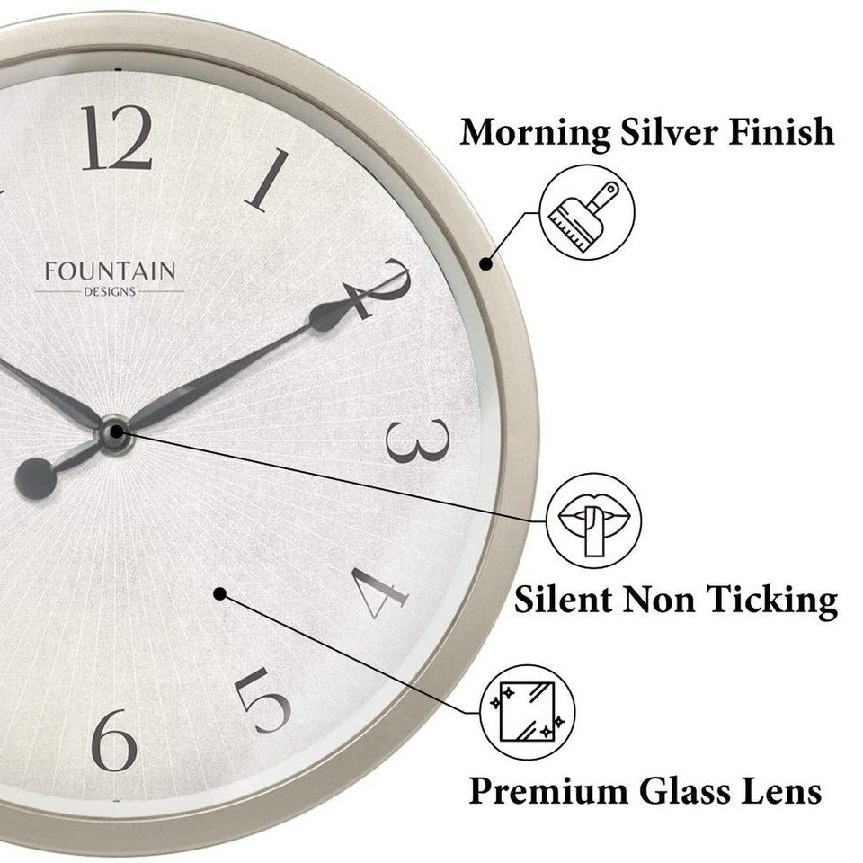 Modern Farmhouse Clock, Non Ticking Silent Clock, Modern and Vintage ...
