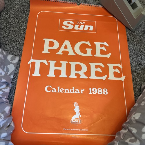 1988 the Sun Page 3 Girls' Topless Calendar Maria Whittaker, Lusardi ...