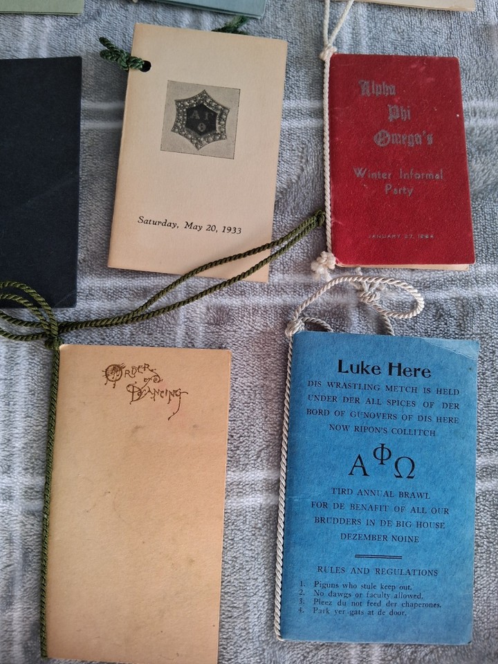 Vintage Military Fraternity Sorority Dance Cards 1930 - 1934 | eBay