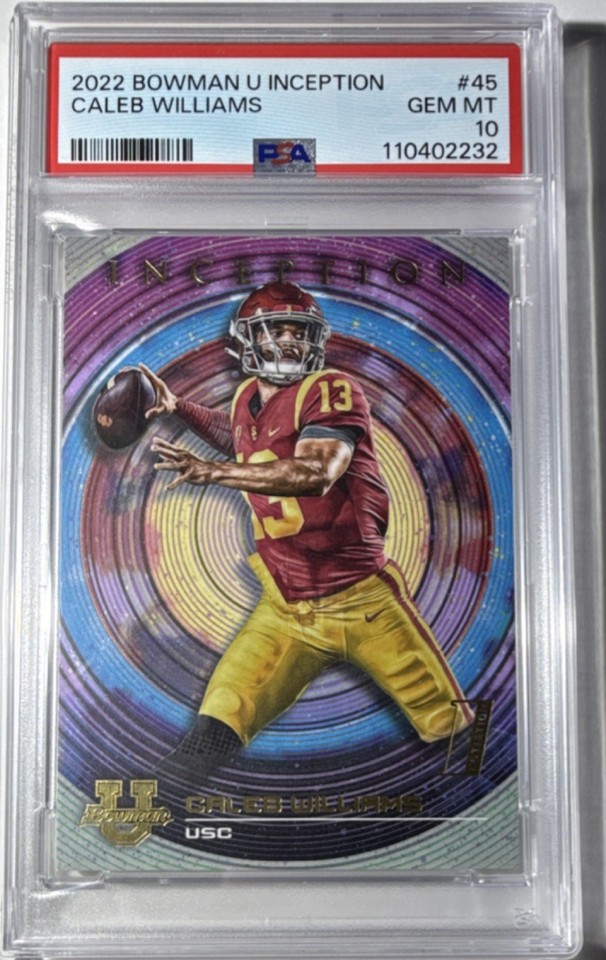 Topps 2022 Bowman Inception University Caleb Williams #45 USC Rookie ...