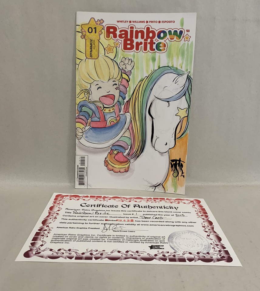 RAINBOW BRITE #1 Blank Sketch Variant Cover Comic 438 W Original Art ...