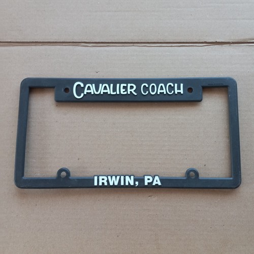 PLASTIC DEALERSHIP LICENSE PLATE FRAME: Cavalier Coach IRWIN, PA | eBay