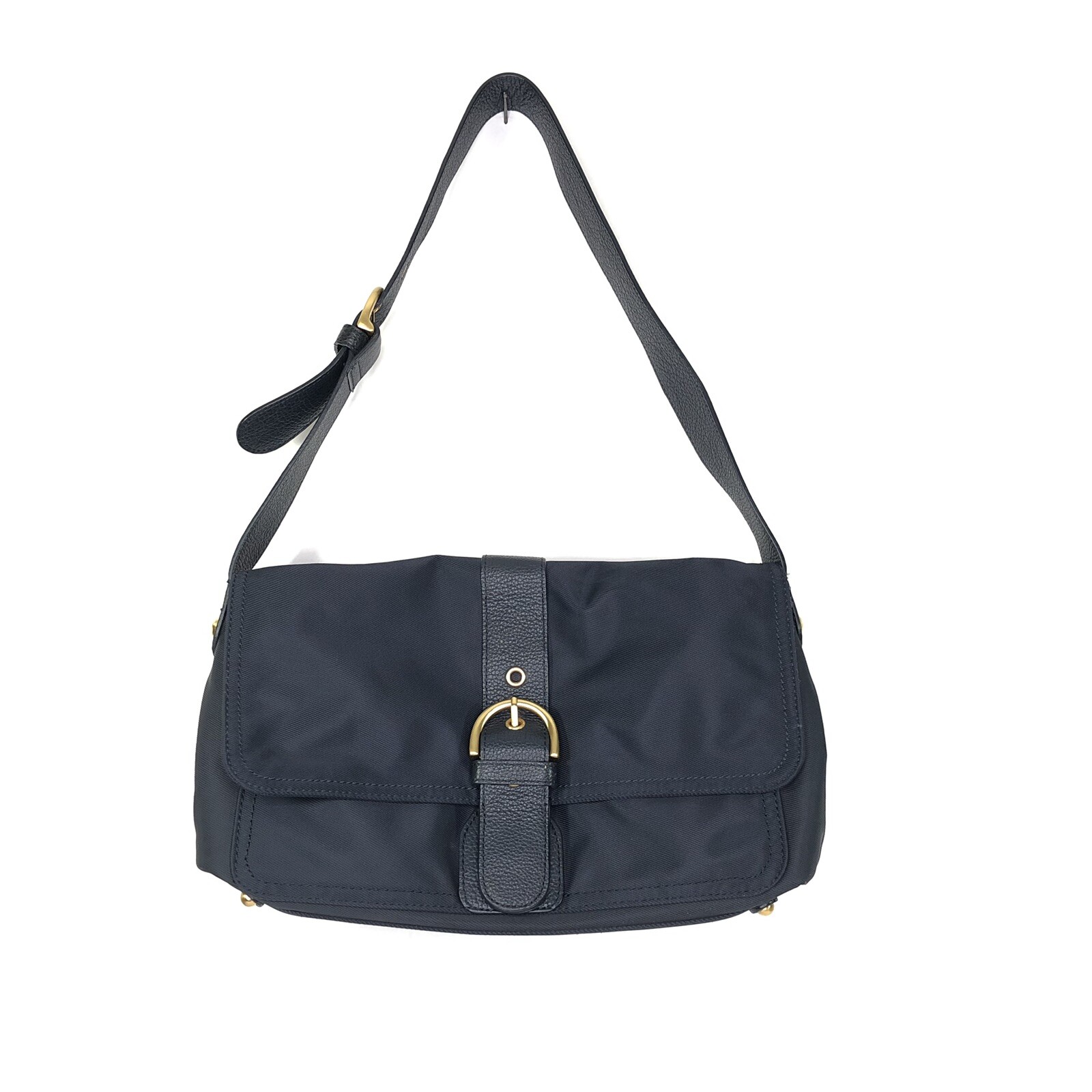 Talbots Handbag Navy Blue Tote Purse Satchel Nylon Shoulder Bag EUC ...