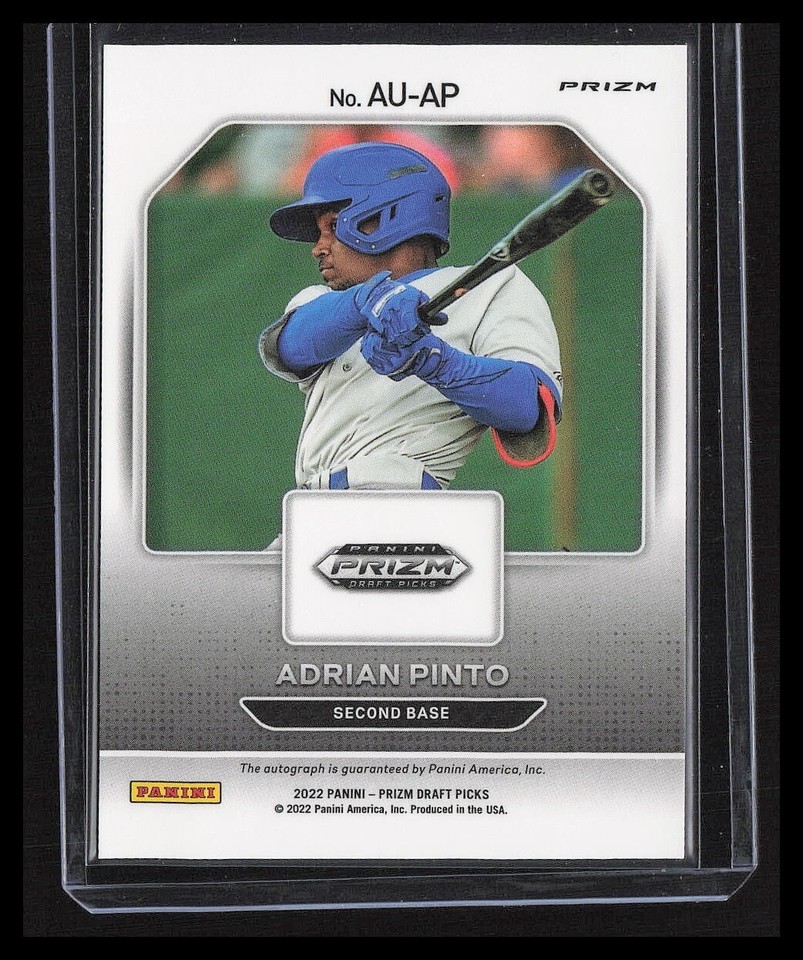 ADRIAN PINTO 2022 Panini Prizm Draft Picks Auto Toronto Blue Jays | eBay