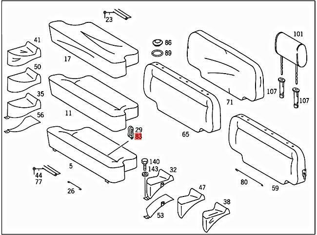 Genuine MERCEDES BBDC A124 A197 A205 A207 A209 Clamp 1409883778 | eBay
